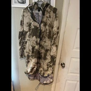 wild fable | Jackets & Coats | Womens Zipup Tie Dye Long Windbreaker ...